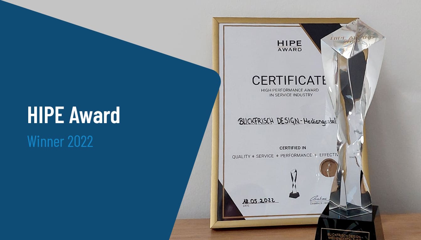 BLICKFRISCH DESIGN ist HIPE AWARD Gewinner - BLICKFRISCH DESIGN ...